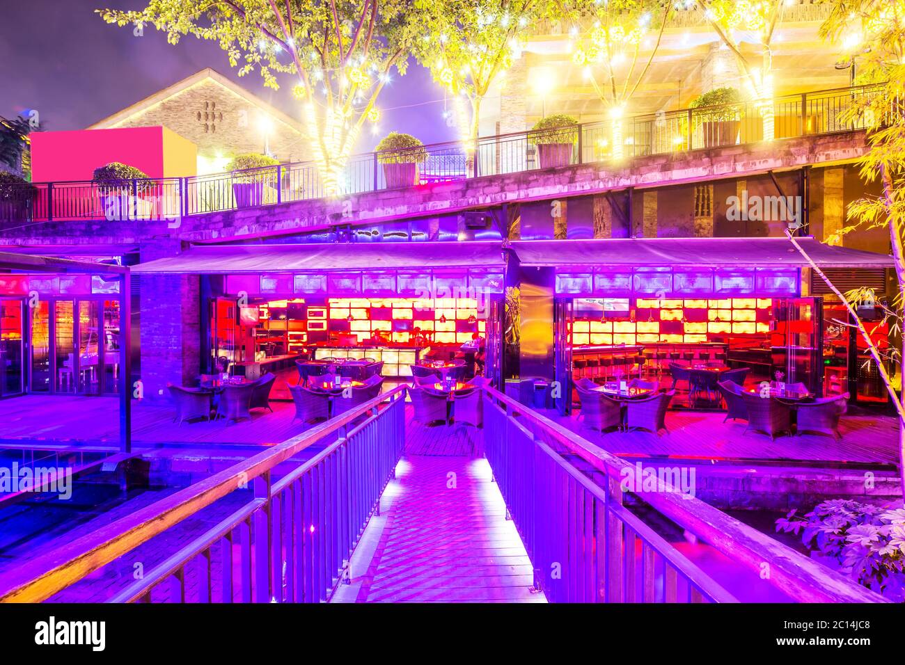 modern business buildings and empty city street Stock Photo - Alamy