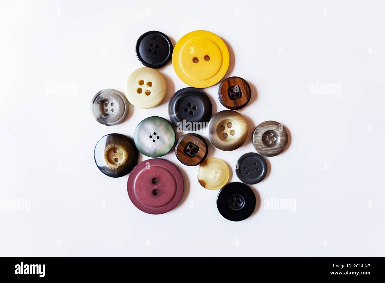 clothing buttons isolated on white background Stock Photo - Alamy