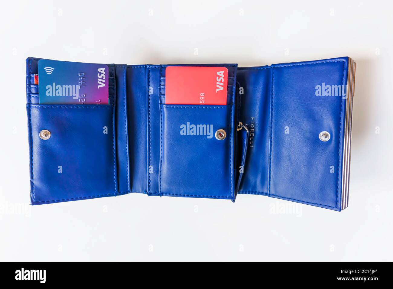 wallet with credit cards inside isolated in white background Stock ...