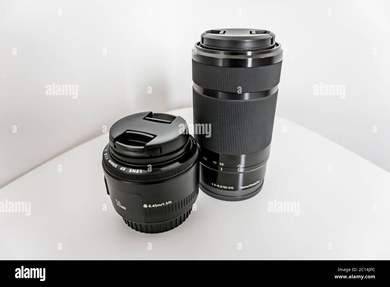 camera lens isolated in white background Stock Photo - Alamy