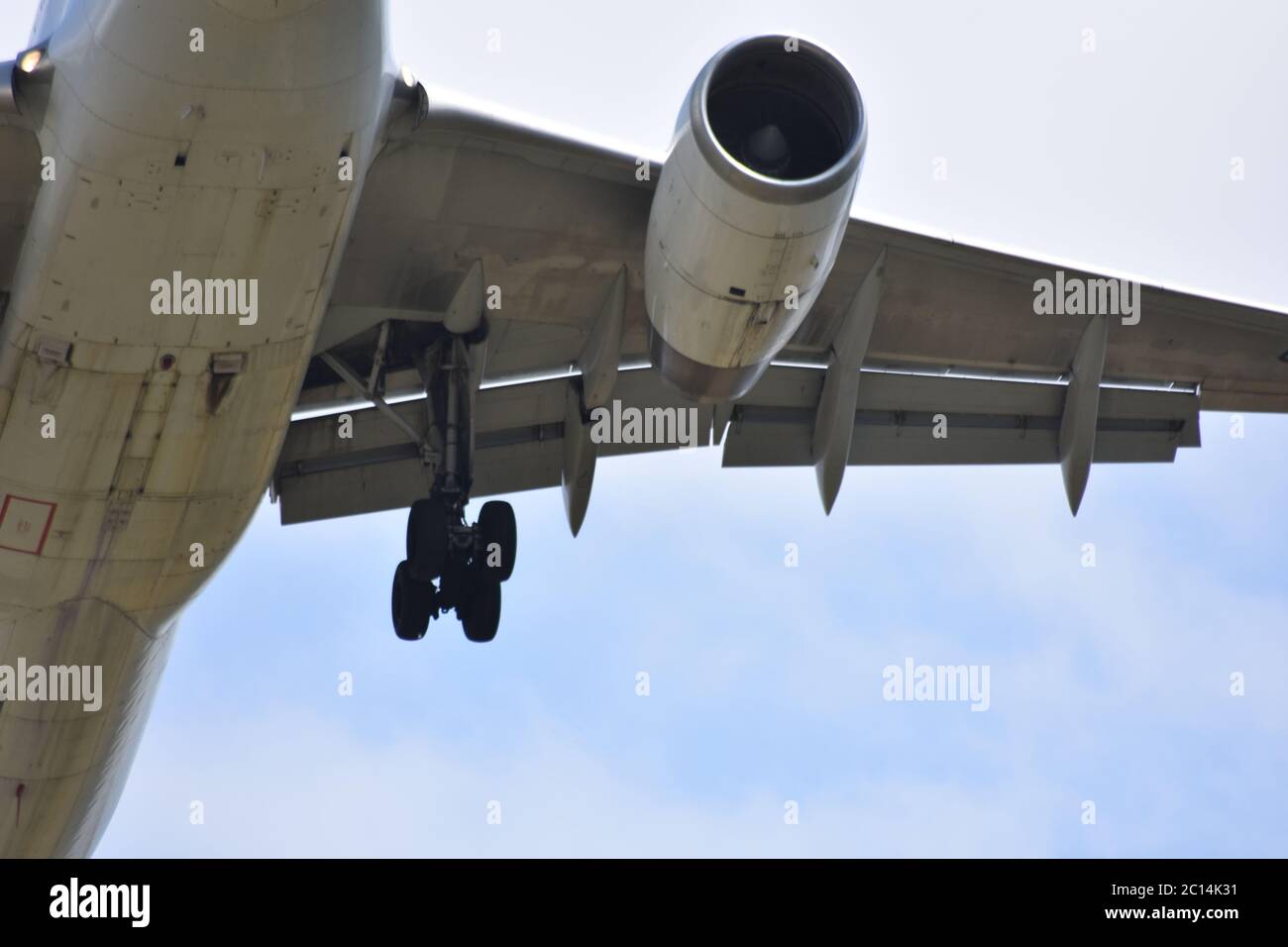 The undercarriage of an aircraft with great detail Stock Photo - Alamy