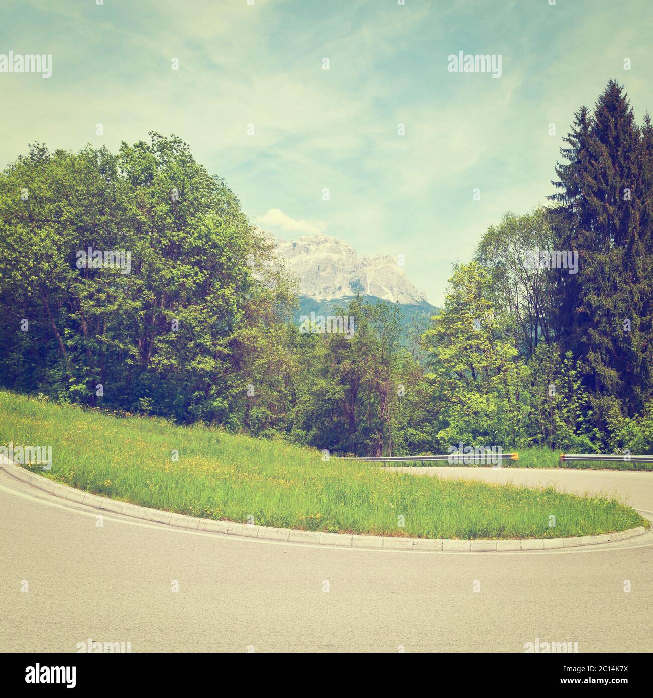 Road in Alps Stock Photo - Alamy
