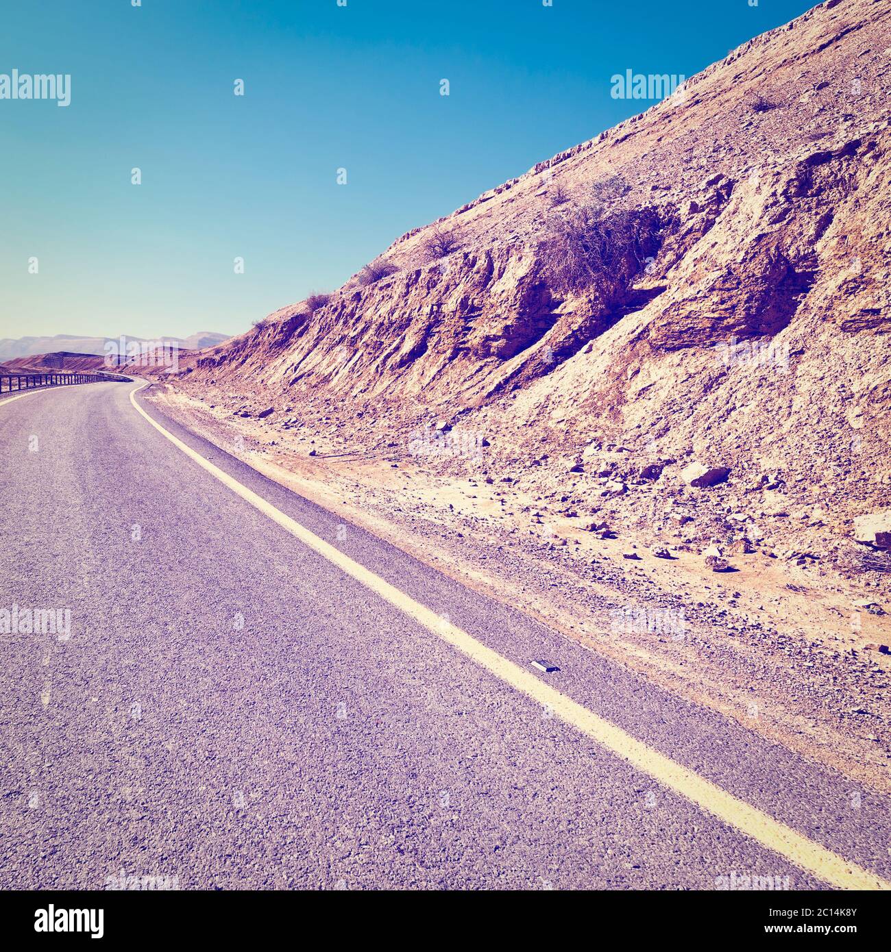 Road in Desert Stock Photo - Alamy