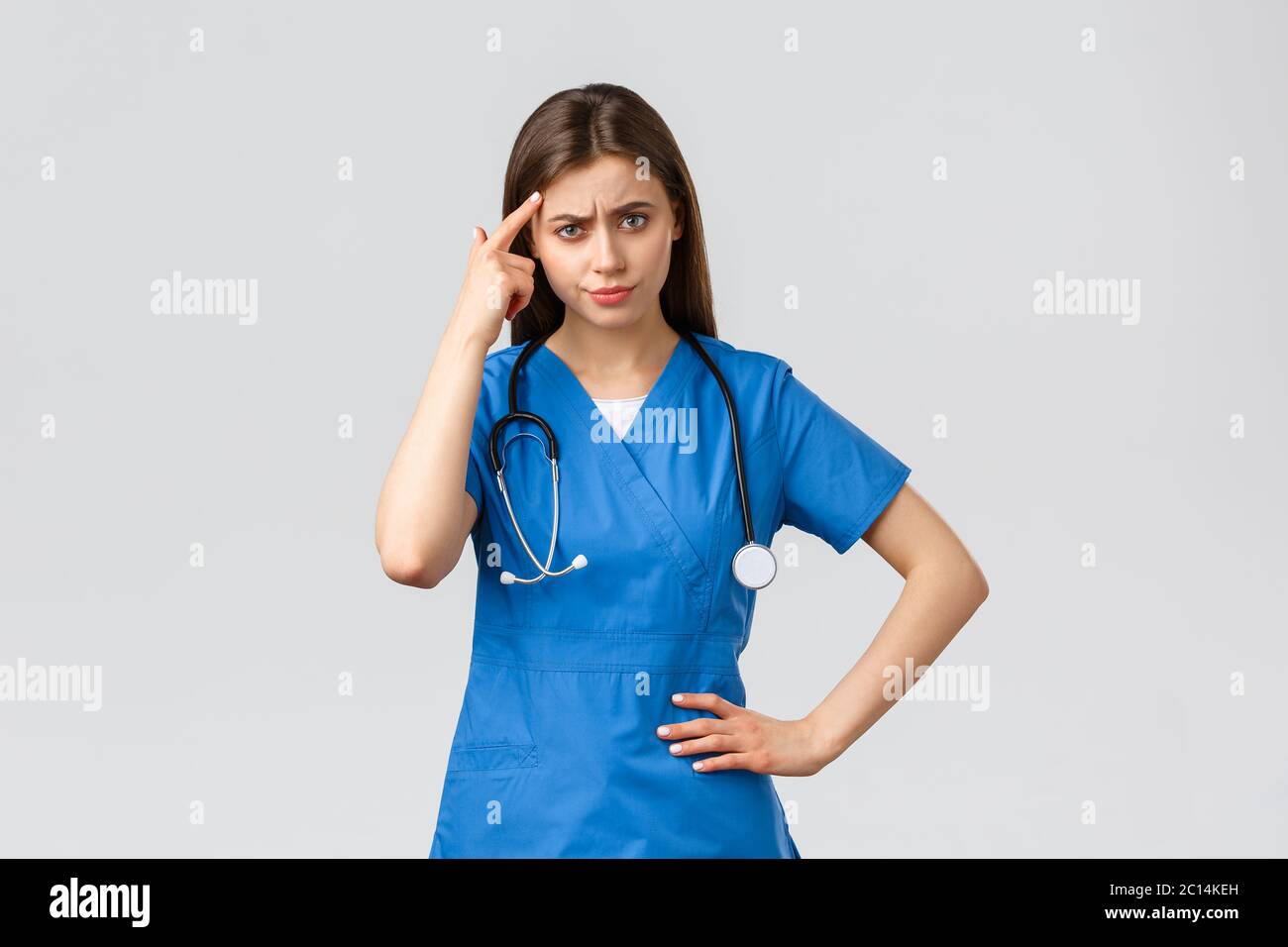 Healthcare workers, prevent virus, insurance and medicine concept ...