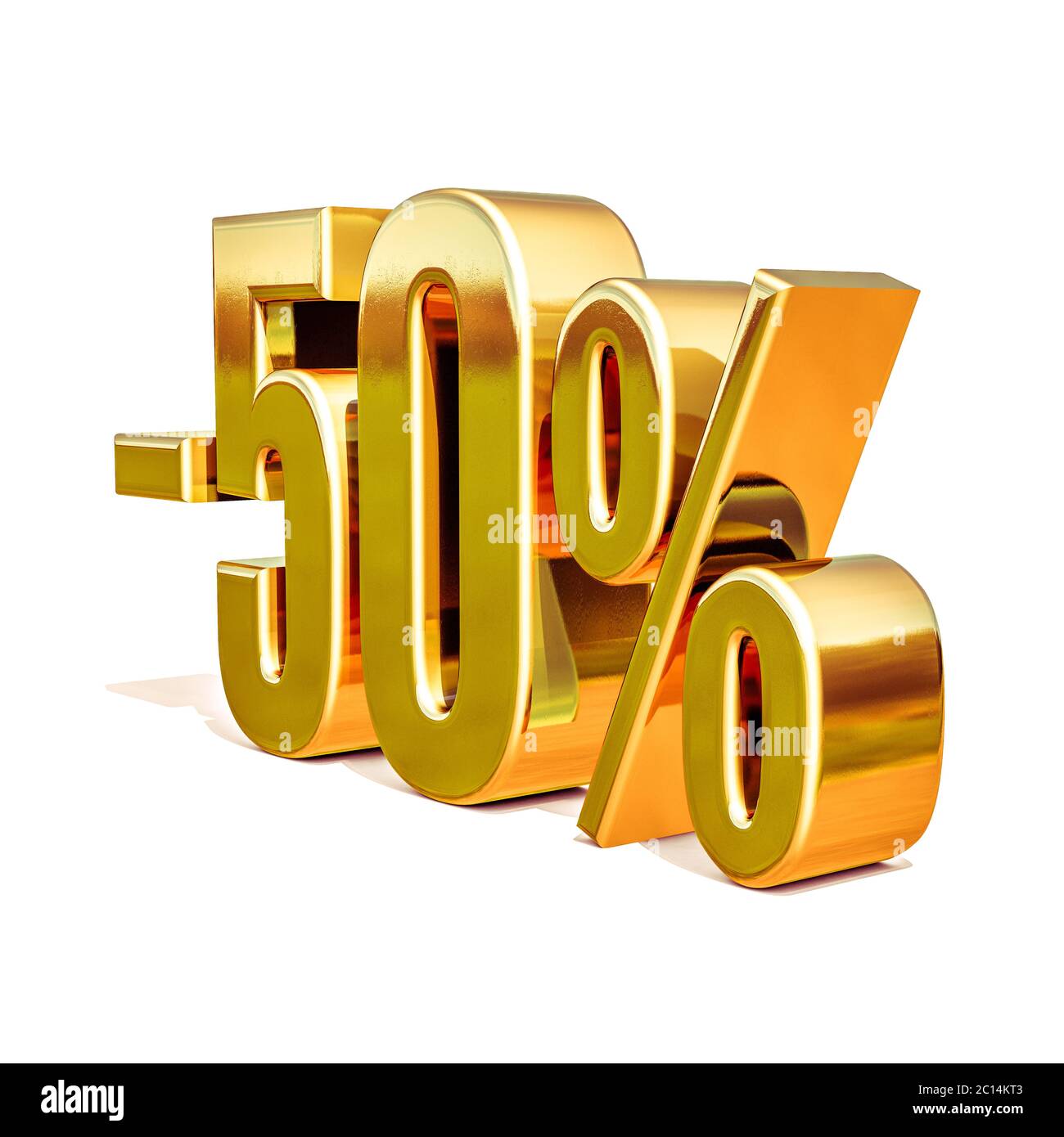 3d Gold 50 Fifty Percent Sign Stock Photo - Alamy