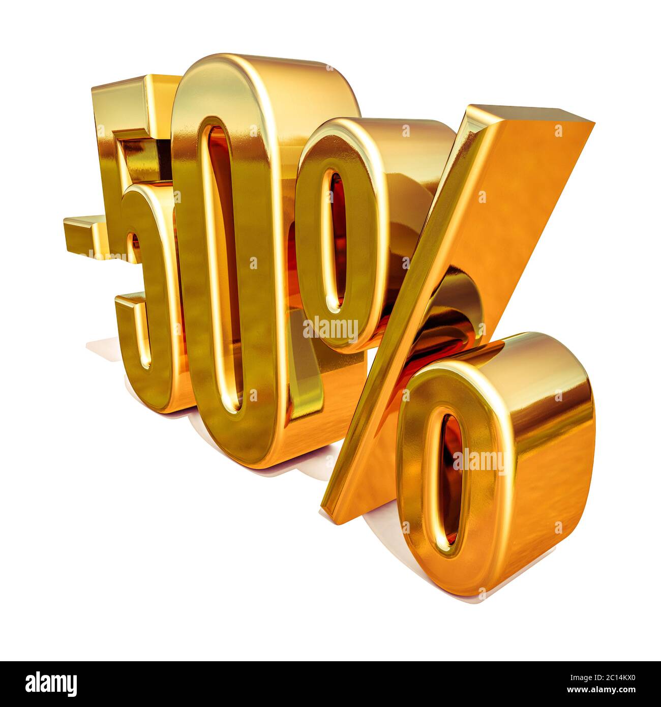 3d Gold 50 Fifty Percent Sign Stock Photo - Alamy