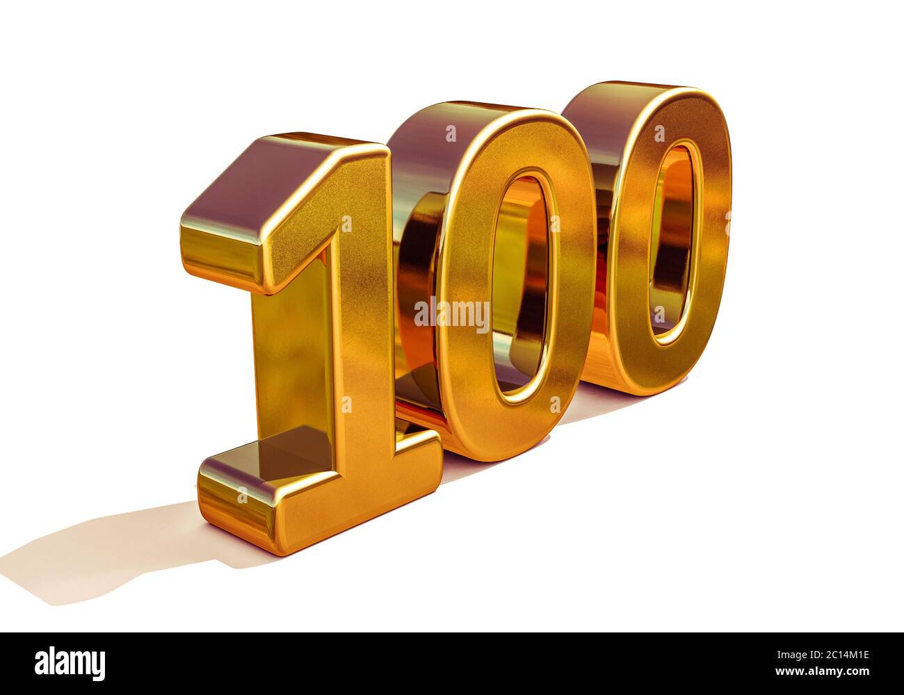 Gold 3d 100th Anniversary Sign Stock Photo - Alamy