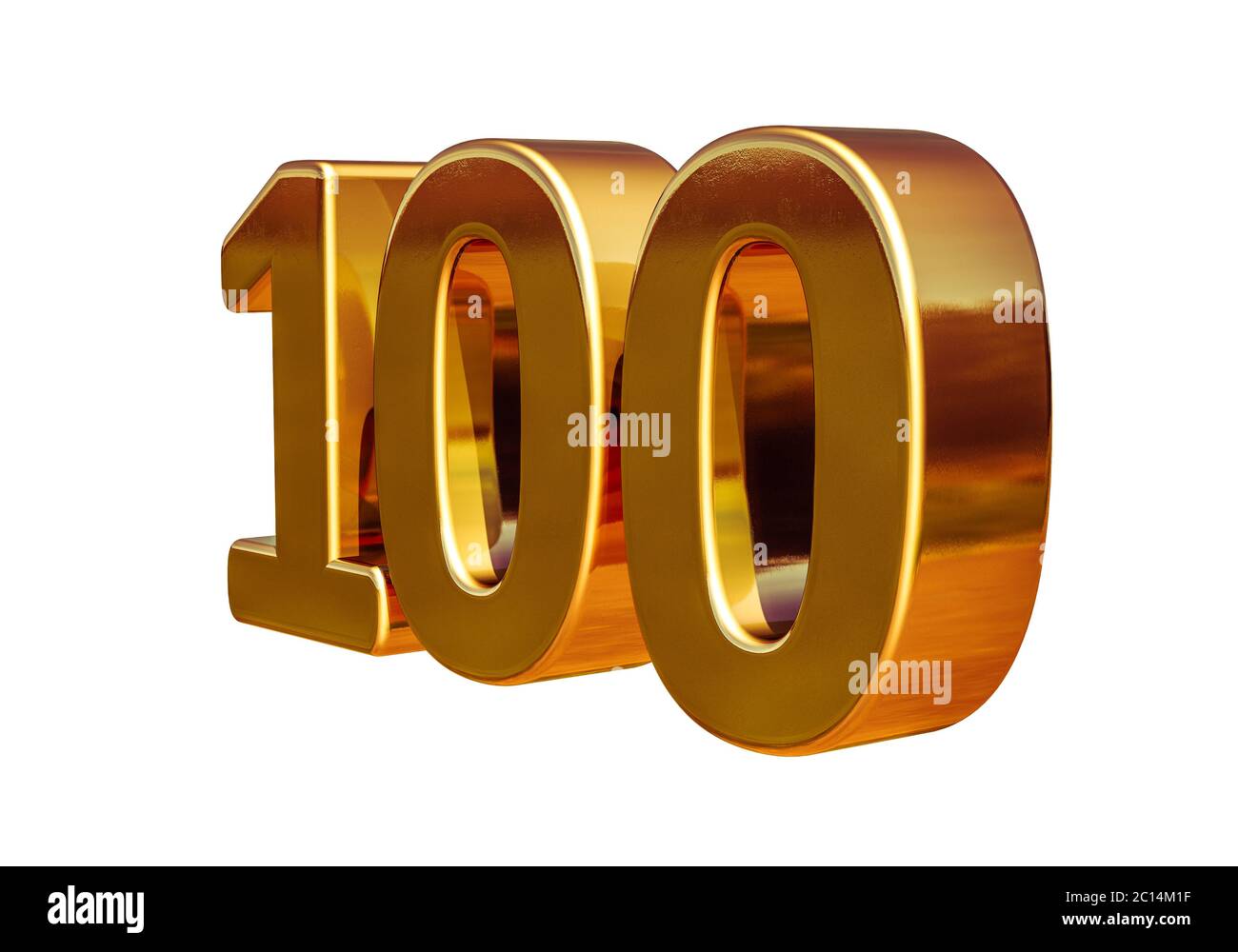 Gold 3d 100th Anniversary Sign Stock Photo - Alamy