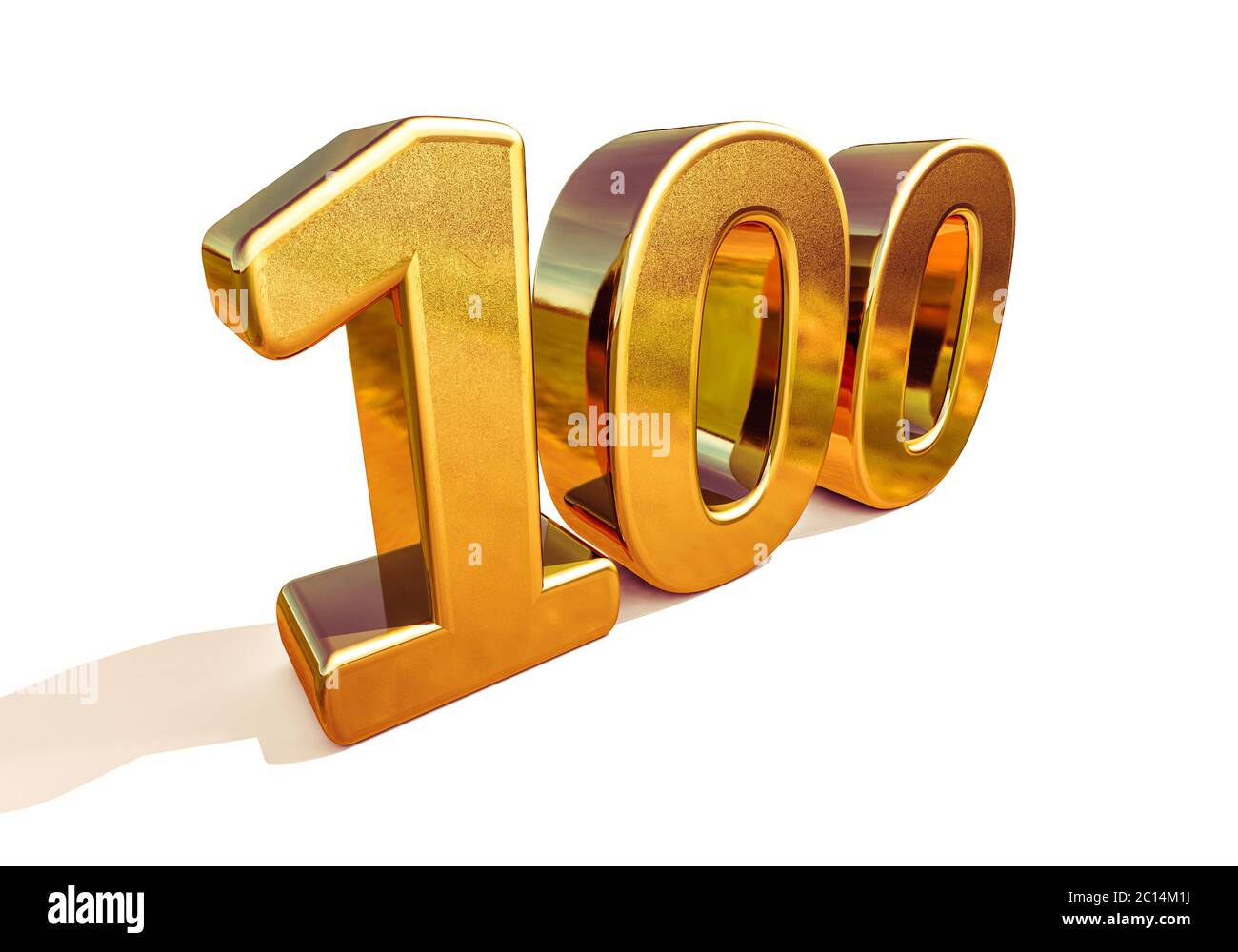 Gold 3d 100th Anniversary Sign Stock Photo - Alamy
