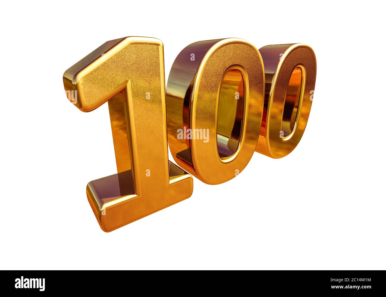 Gold 3d 100th Anniversary Sign Stock Photo - Alamy