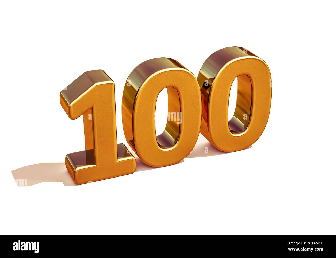 Gold 3d 100th Anniversary Sign Stock Photo - Alamy