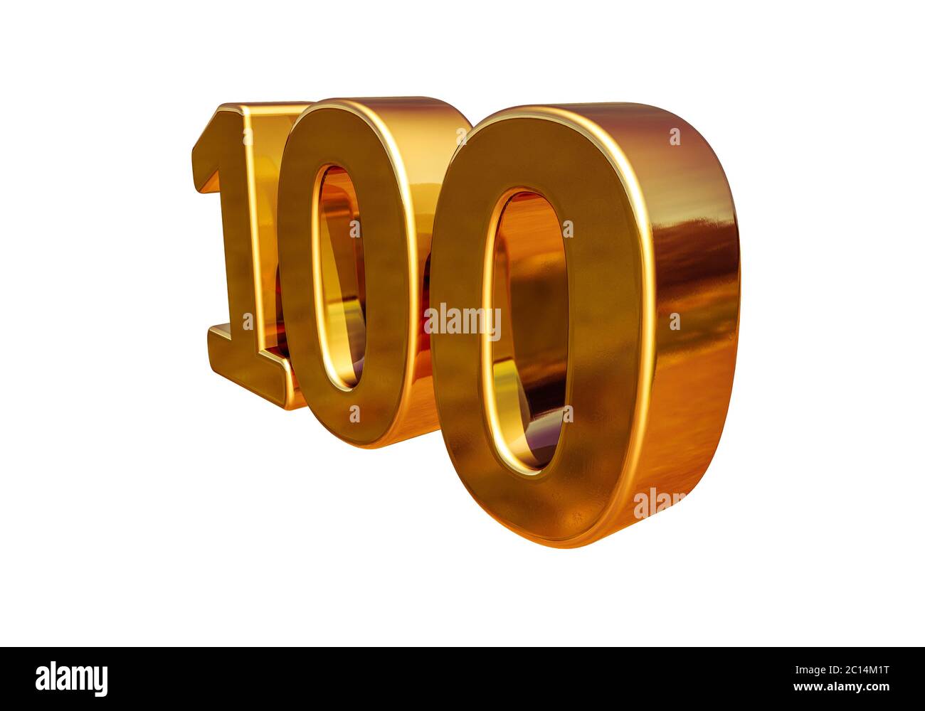 Gold 3d 100th Anniversary Sign Stock Photo - Alamy