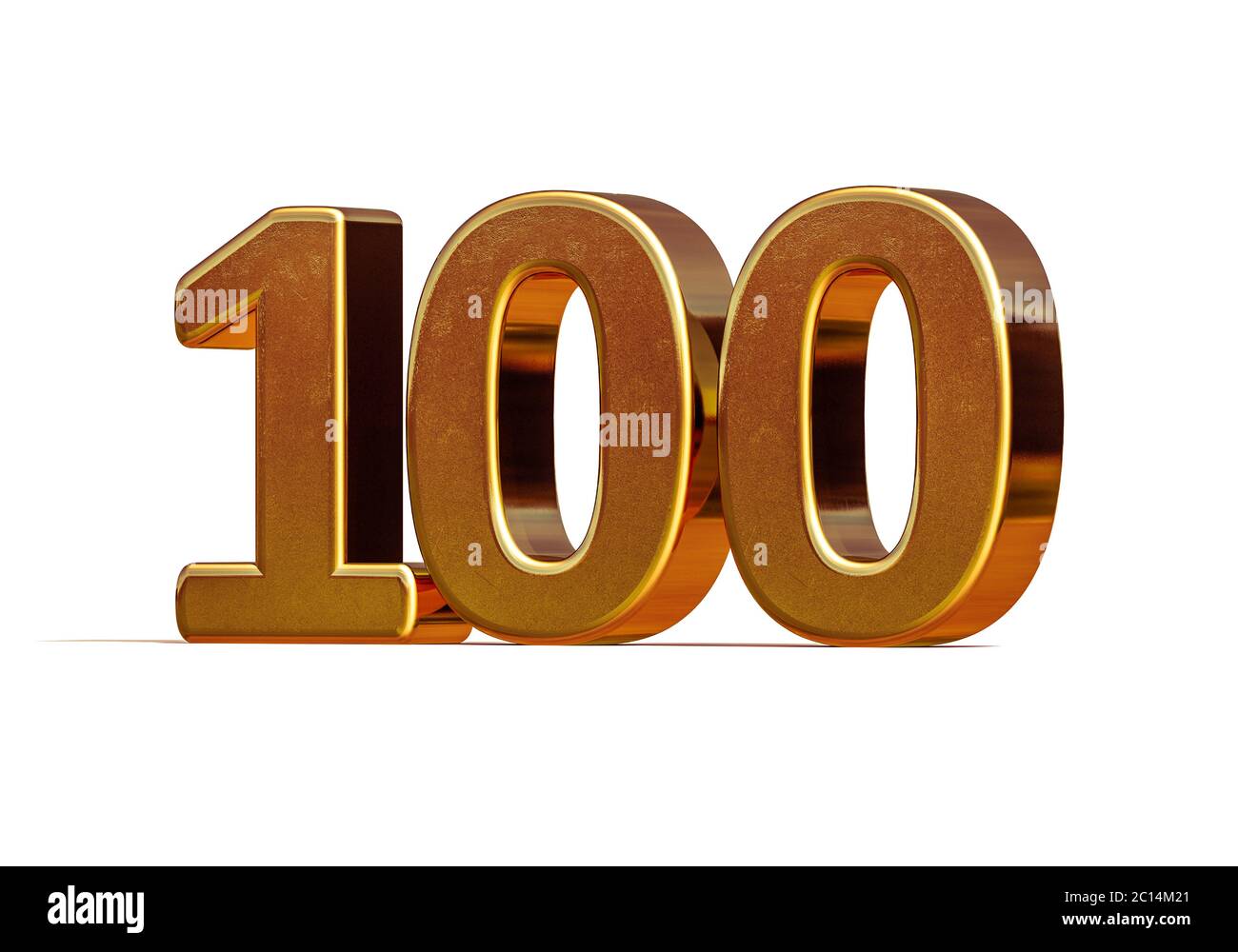 Gold 3d 100th Anniversary Sign Stock Photo - Alamy