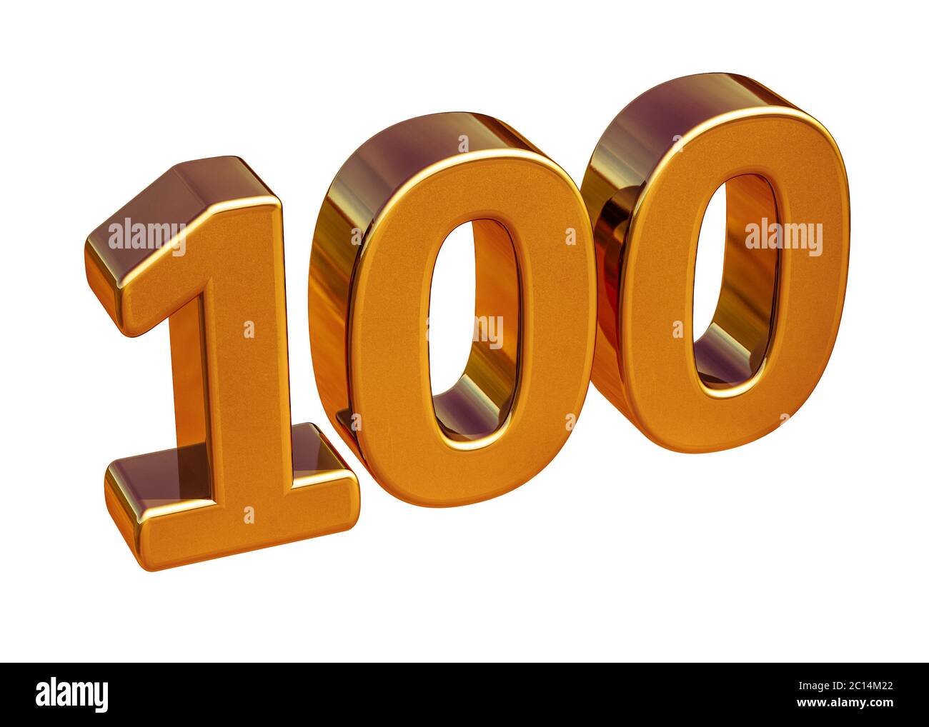 Gold 3d 100th Anniversary Sign Stock Photo - Alamy