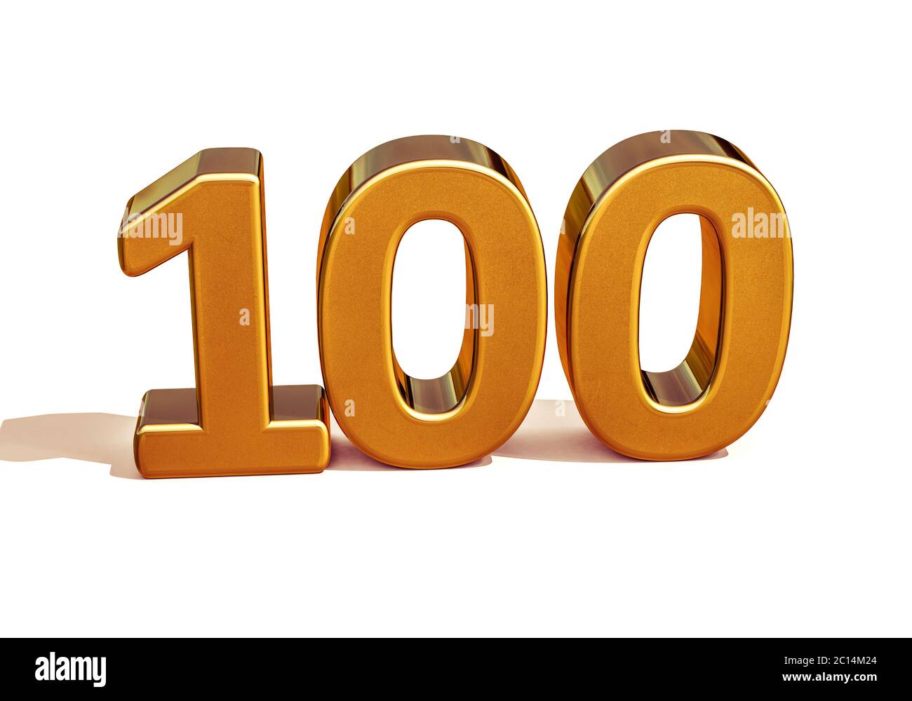 Gold 3d 100th Anniversary Sign Stock Photo - Alamy