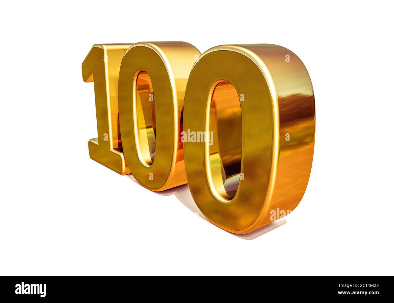 Gold 3d 100th Anniversary Sign Stock Photo - Alamy