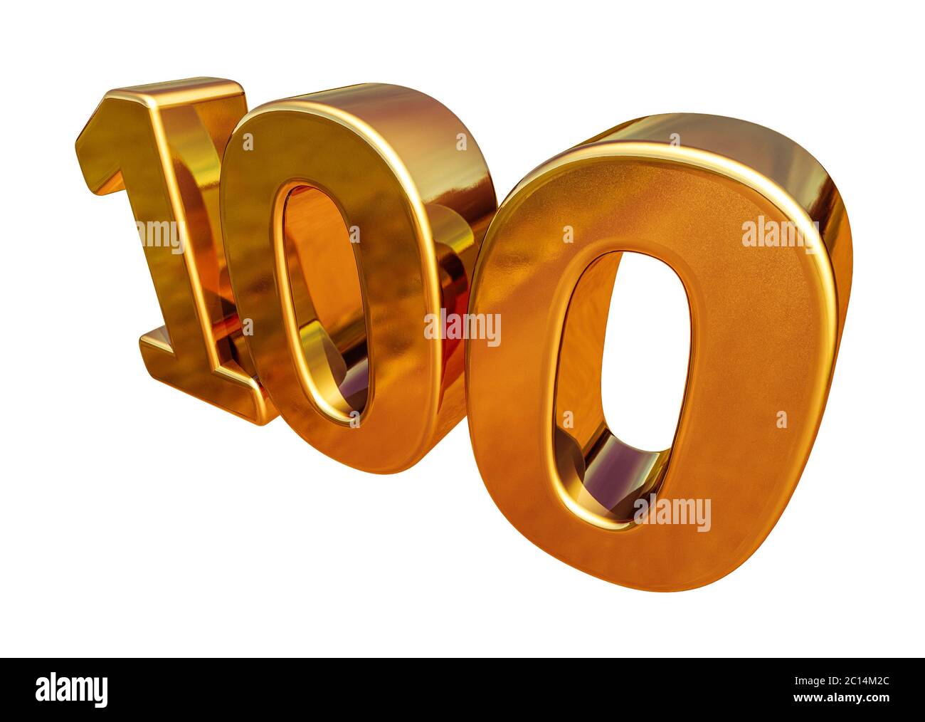 Gold 3d 100th Anniversary Sign Stock Photo - Alamy