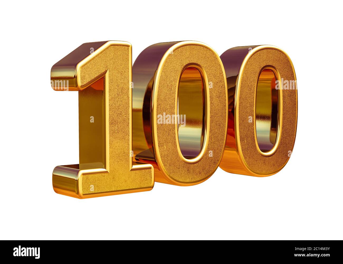 Gold 3d 100th Anniversary Sign Stock Photo - Alamy