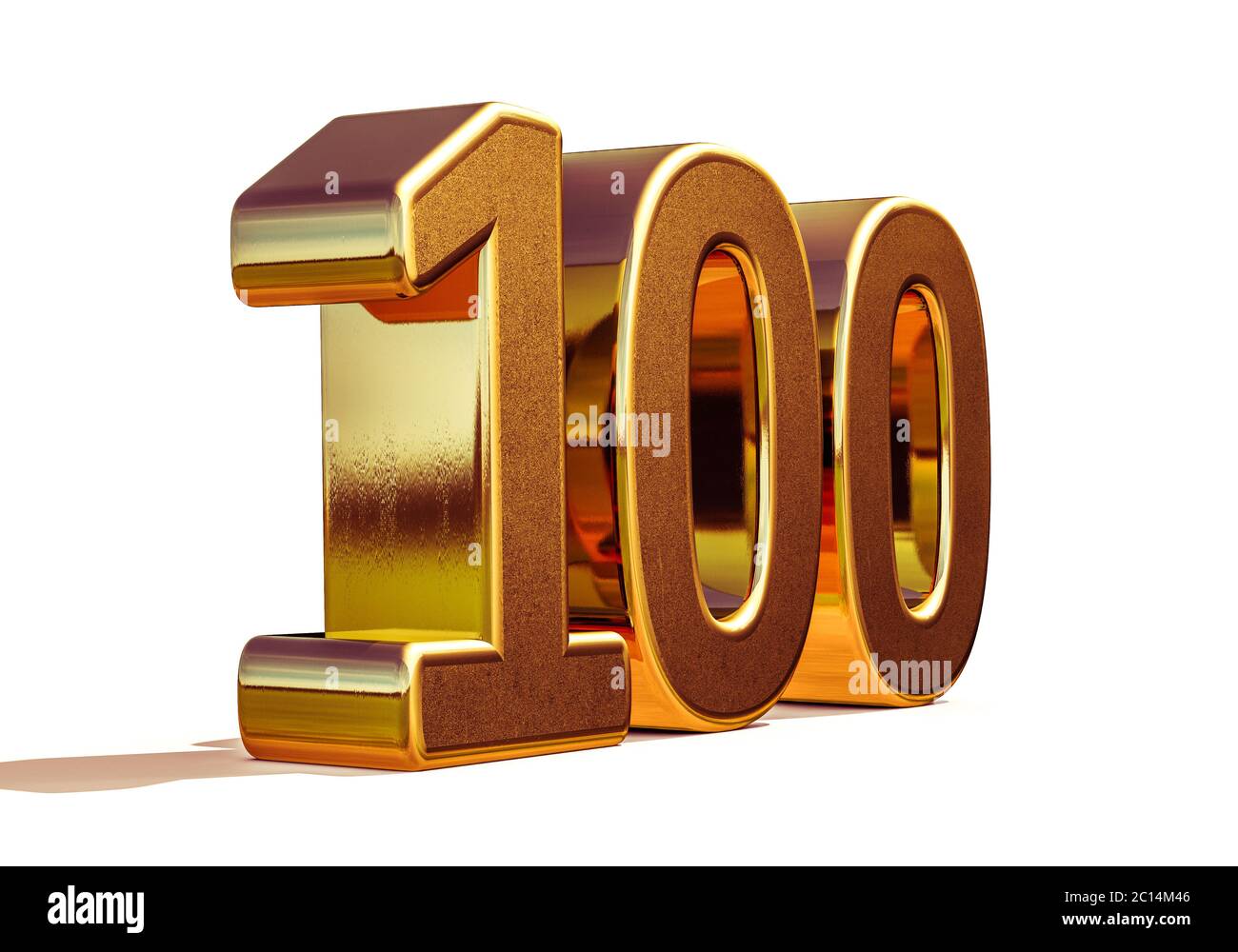 Gold 3d 100th Anniversary Sign Stock Photo - Alamy