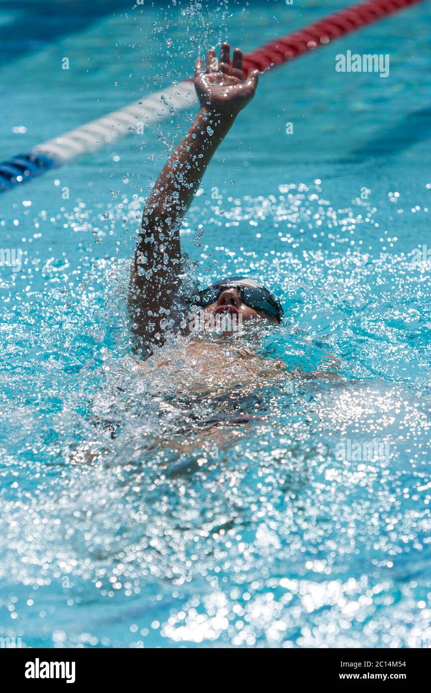 Backstroke man hi-res stock photography and images - Alamy