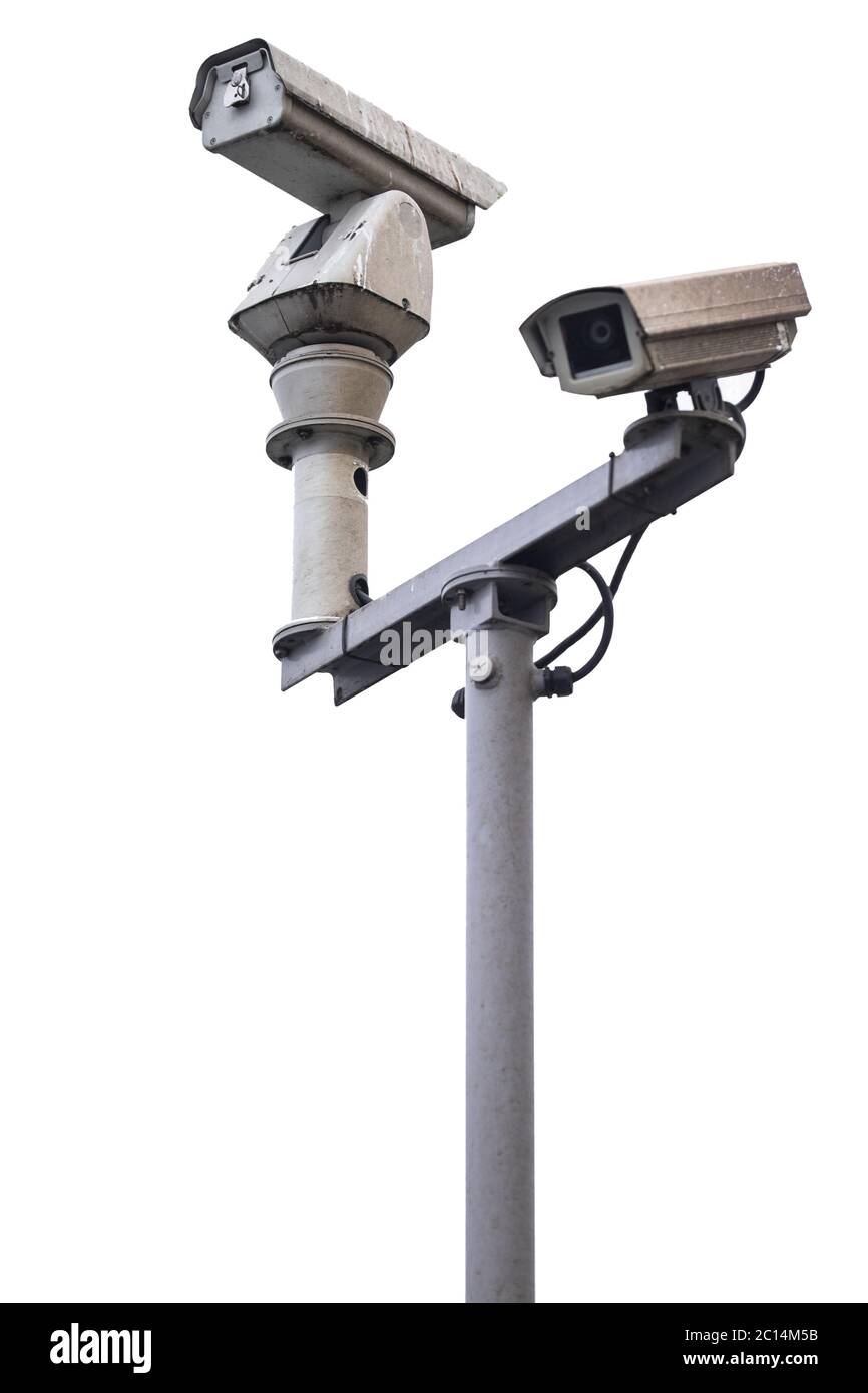 Cctv cameras on top Cut Out Stock Images & Pictures - Alamy