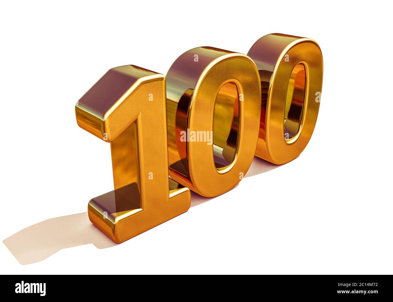 Gold 3d 100th Anniversary Sign Stock Photo - Alamy