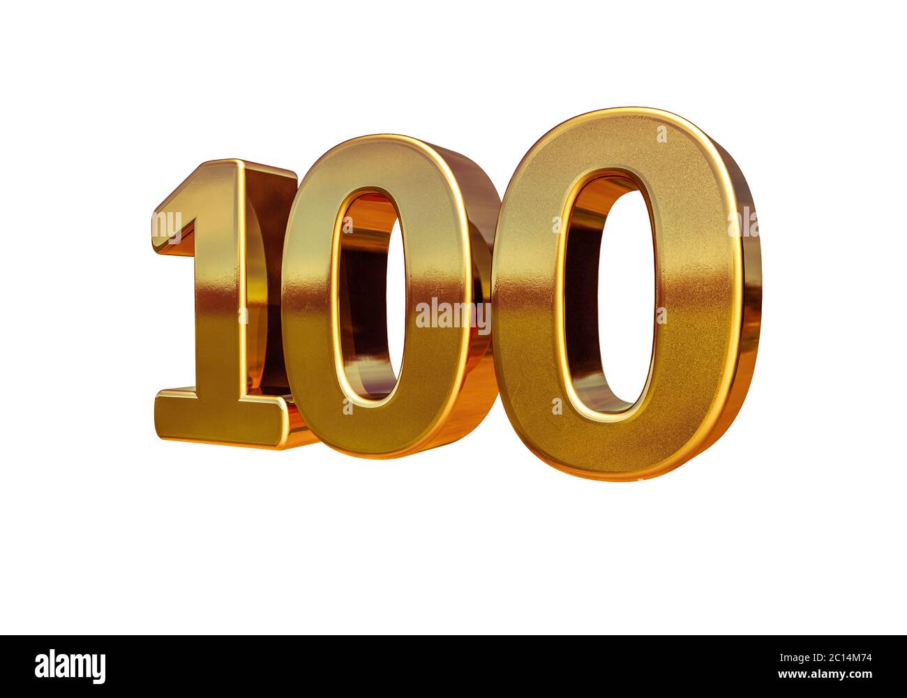 Gold 3d 100th Anniversary Sign Stock Photo - Alamy