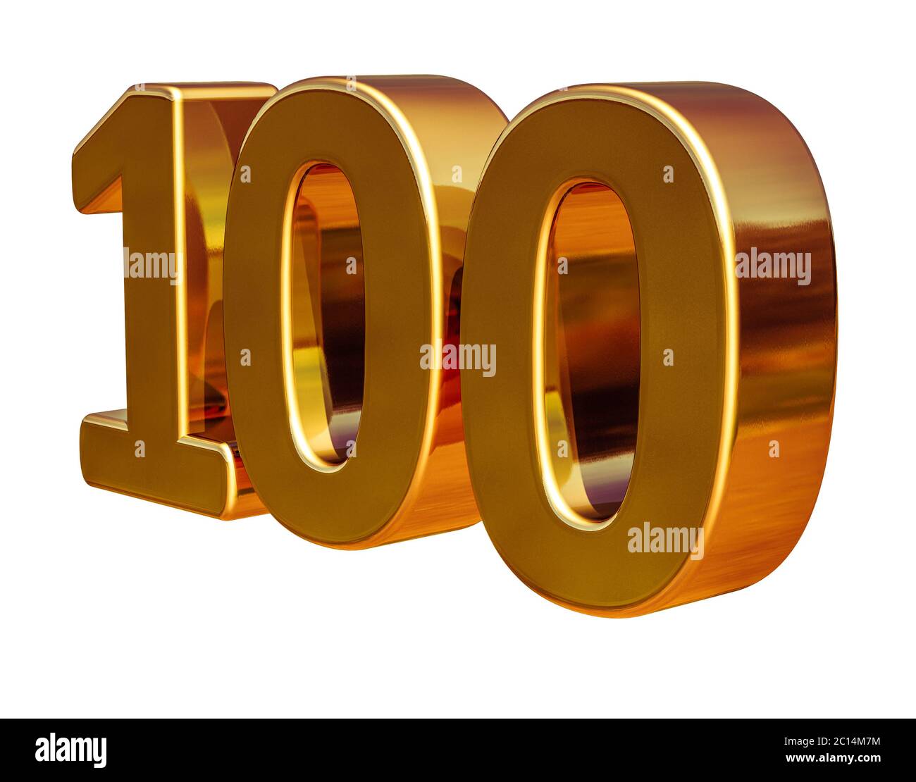 Gold 3d 100th Anniversary Sign Stock Photo - Alamy