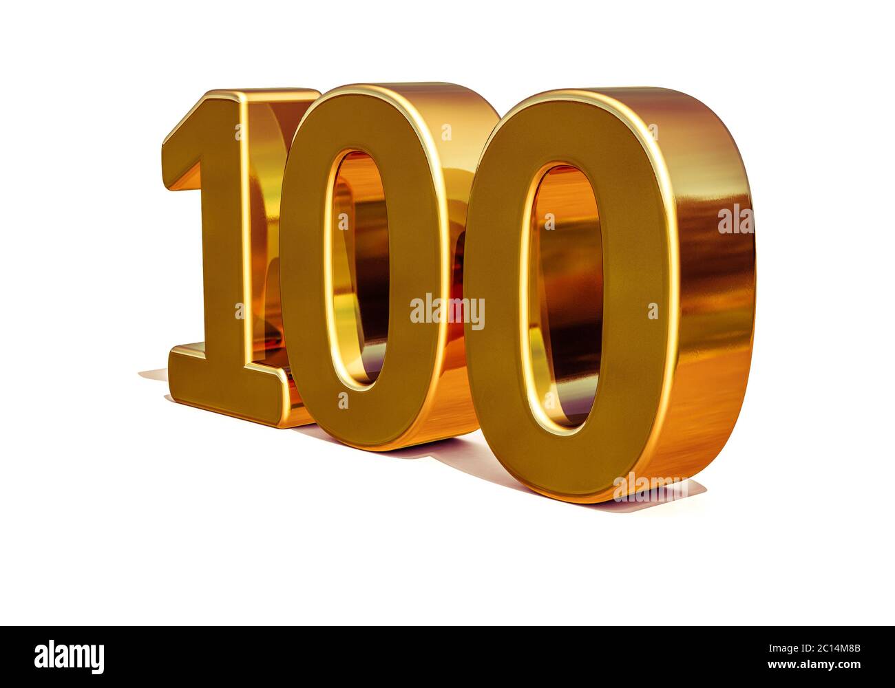 Gold 3d 100th Anniversary Sign Stock Photo - Alamy