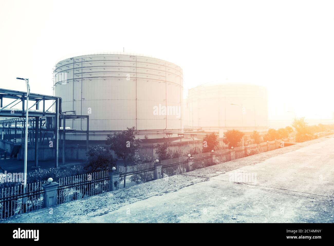 constructions in modern oil refinery Stock Photo - Alamy