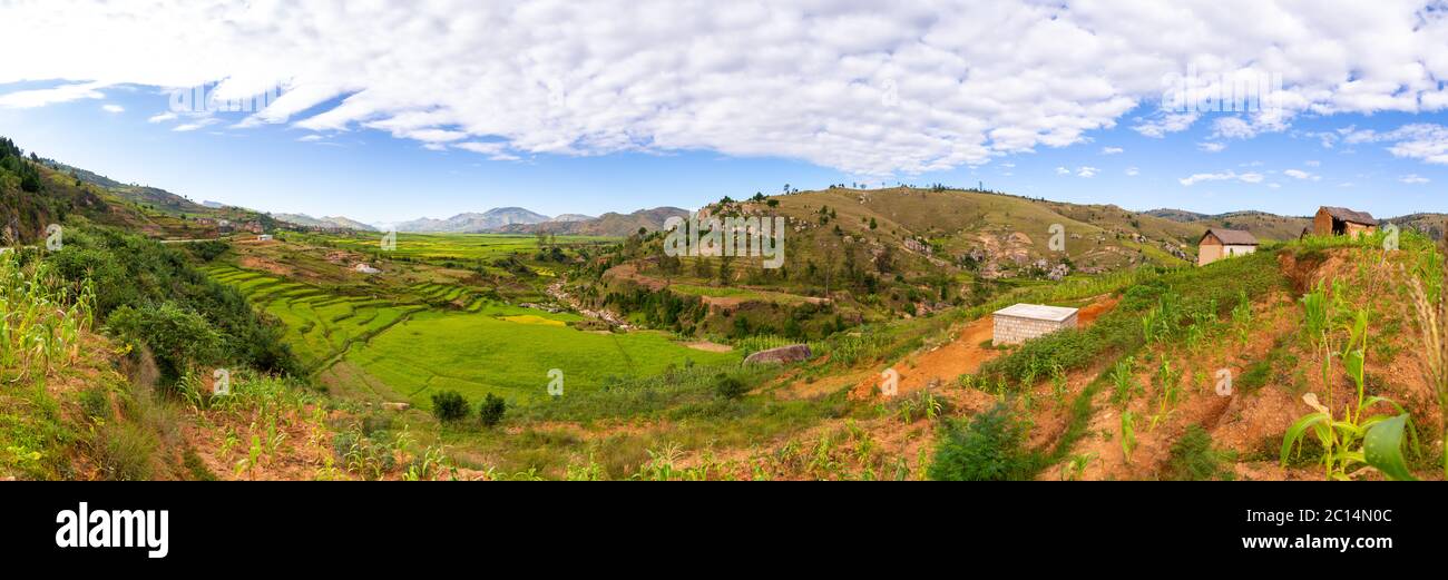 The Panoramic shots of landscape images on the island of Madagascar ...