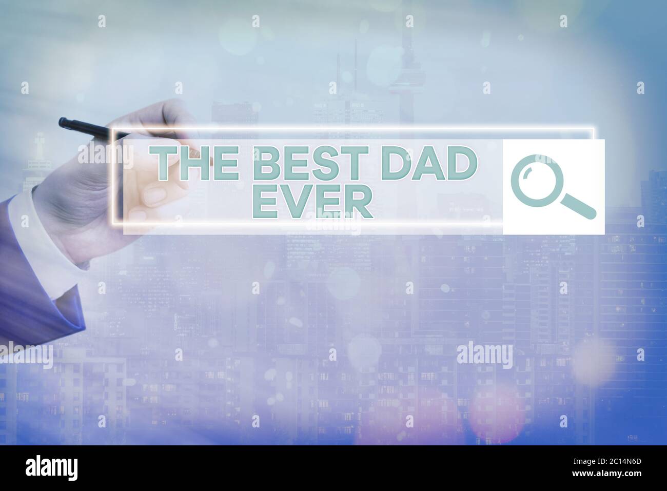 Text sign showing The Best Dad Ever. Business photo showcasing used to ...