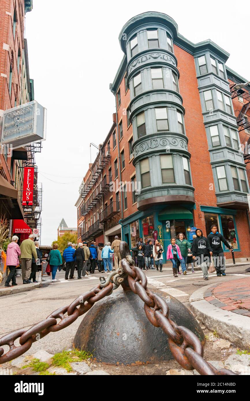 Boston USA - October 14 2014; Traditional and historic brick ...