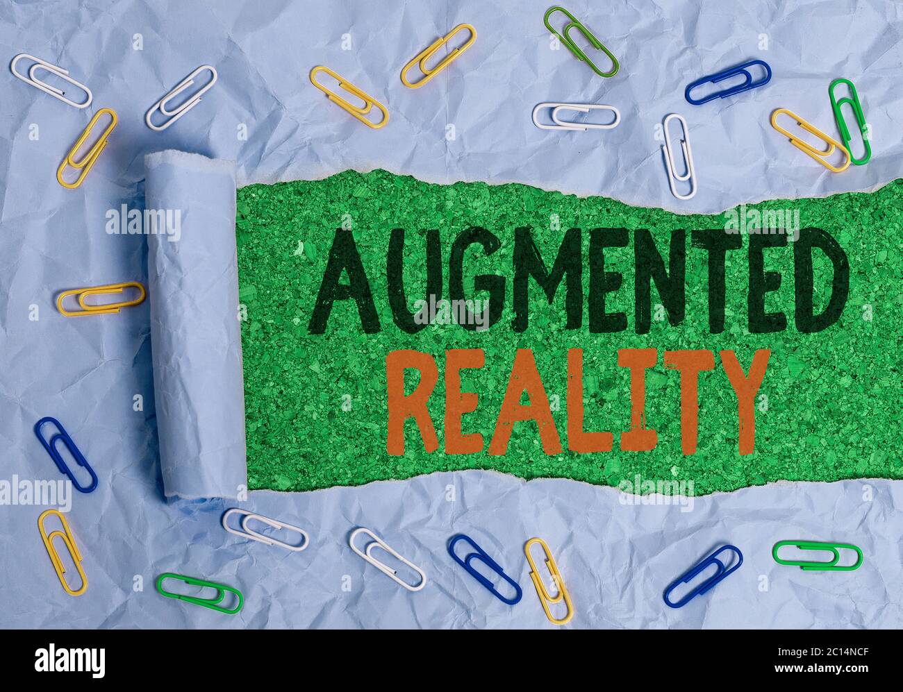 Writing note showing Augmented Reality. Business concept for technology ...