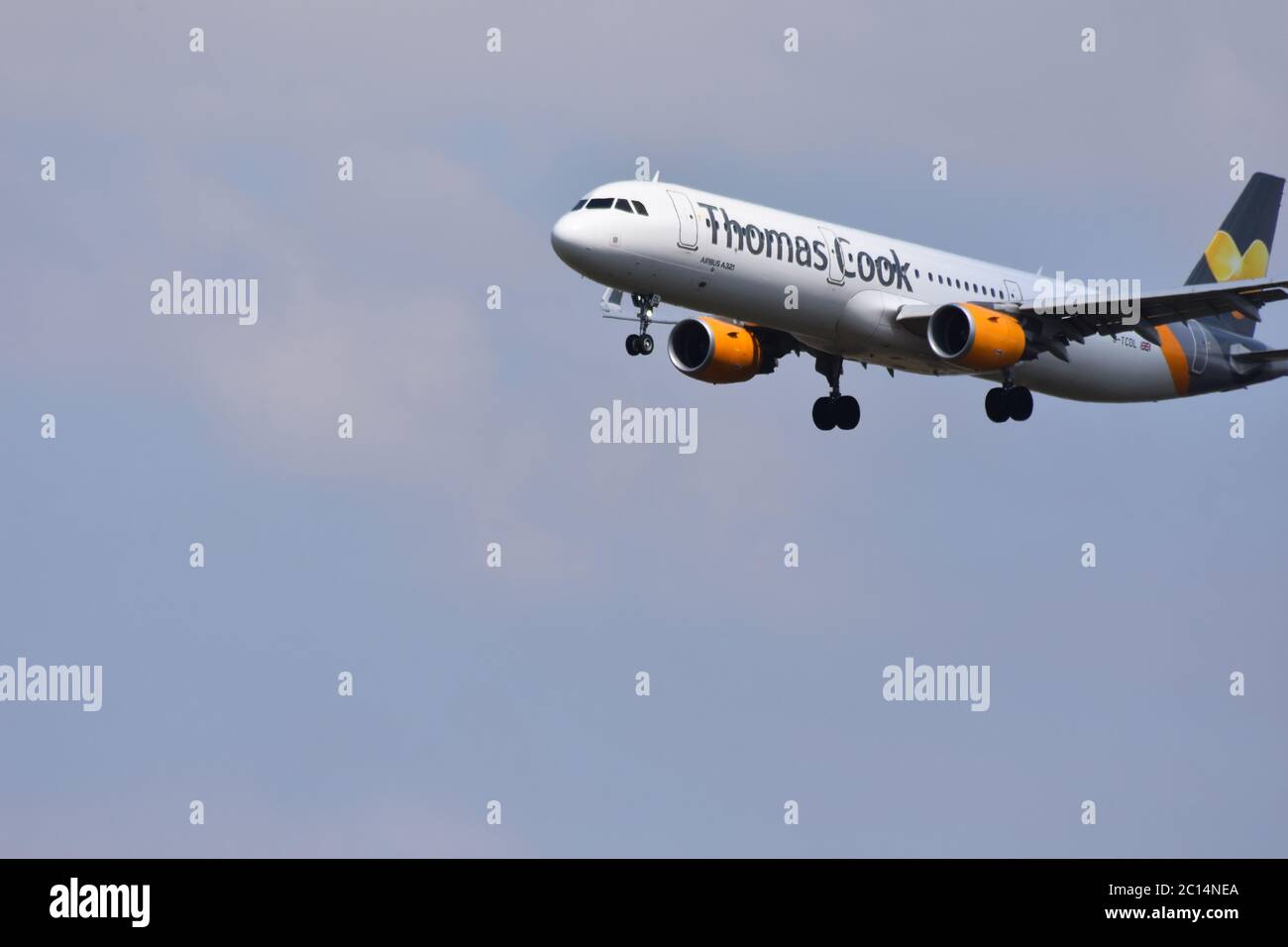 Thomas cook passenger plane in the sky hi-res stock photography and ...