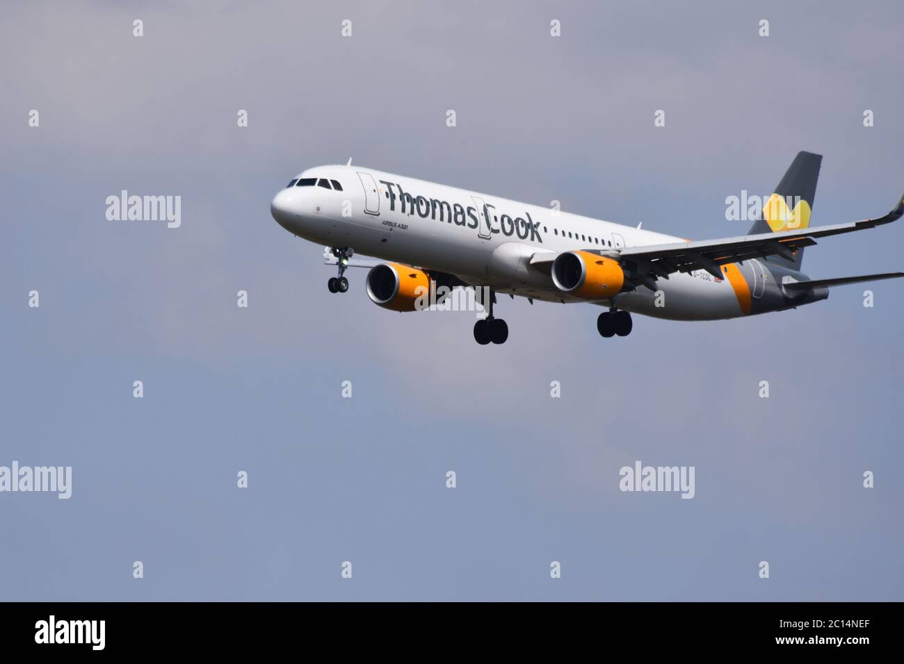 Thomas cook passenger plane in the sky hi-res stock photography and ...