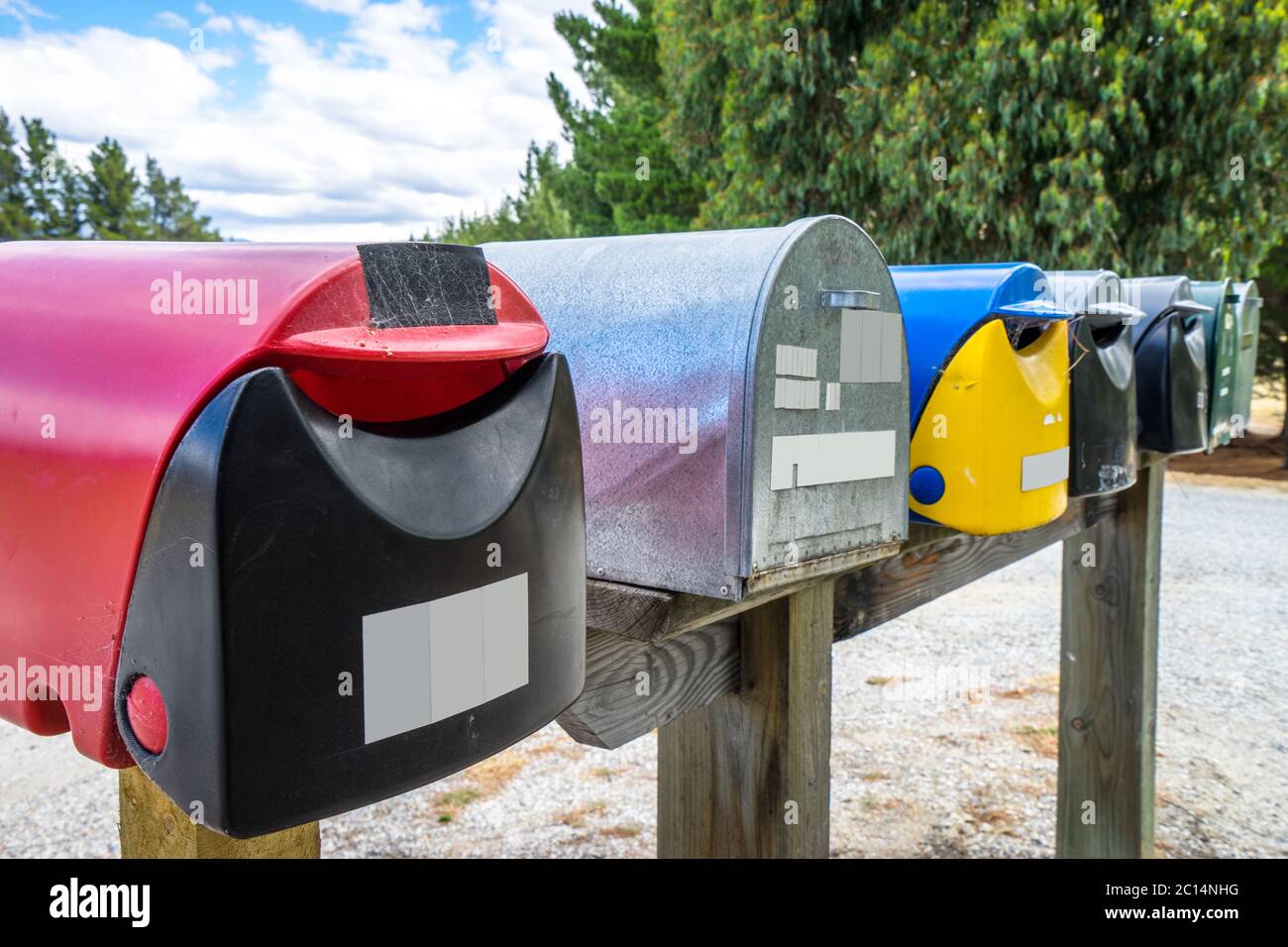 Colorful mail boxes hi-res stock photography and images - Alamy