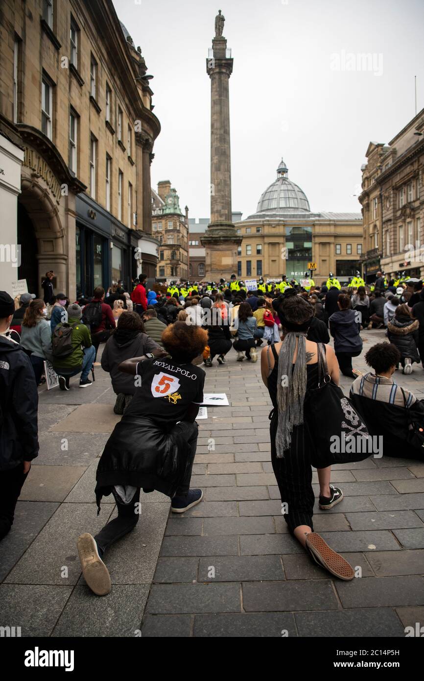 Newcastle Upon Tyne / UK - June 14th 2020: Black Lives Matter protests ...