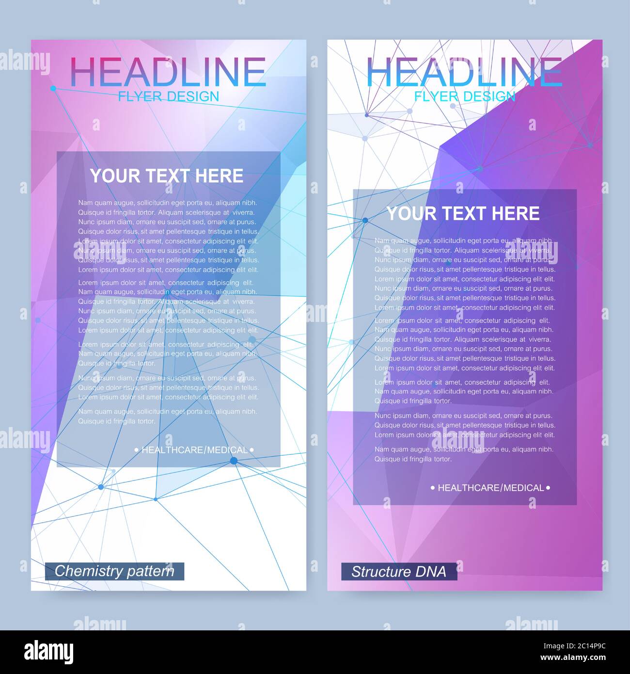 Modern set of vector flyers, banners. Geometric abstract presentation ...