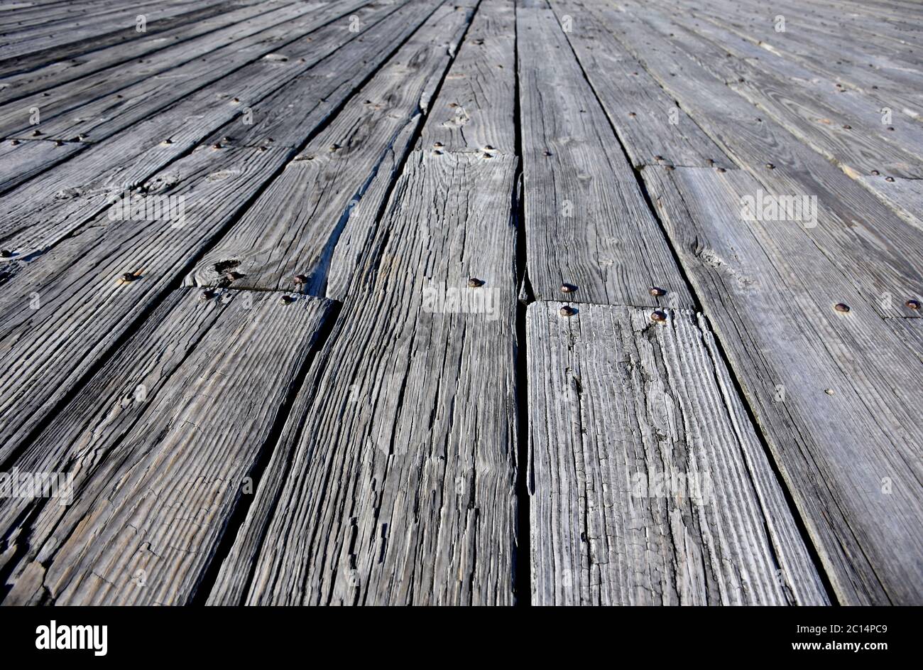 Boat dock with old weathered wooden planks Stock Photo - Alamy