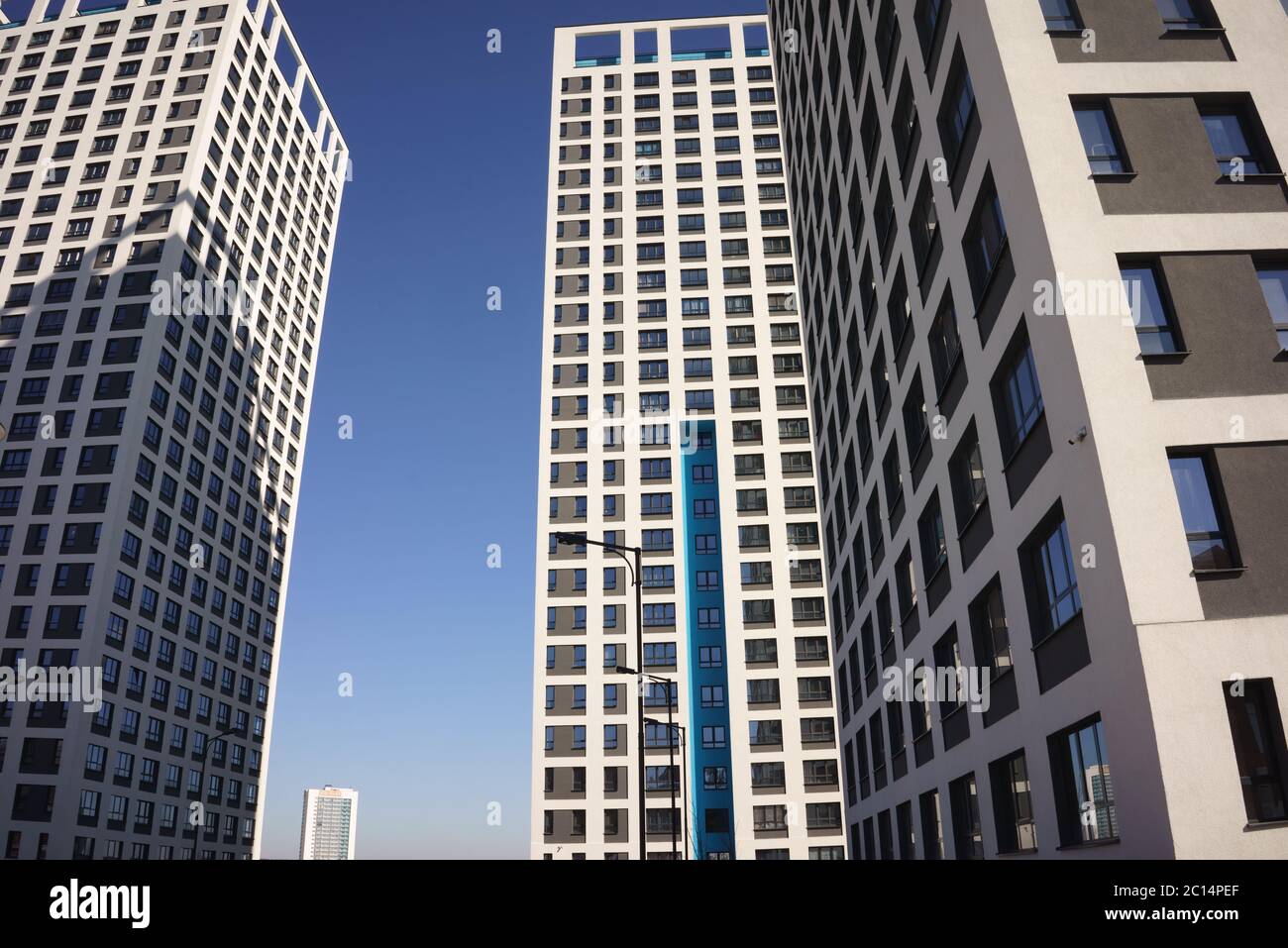Apartment Complex with Windows Stock Photo - Alamy