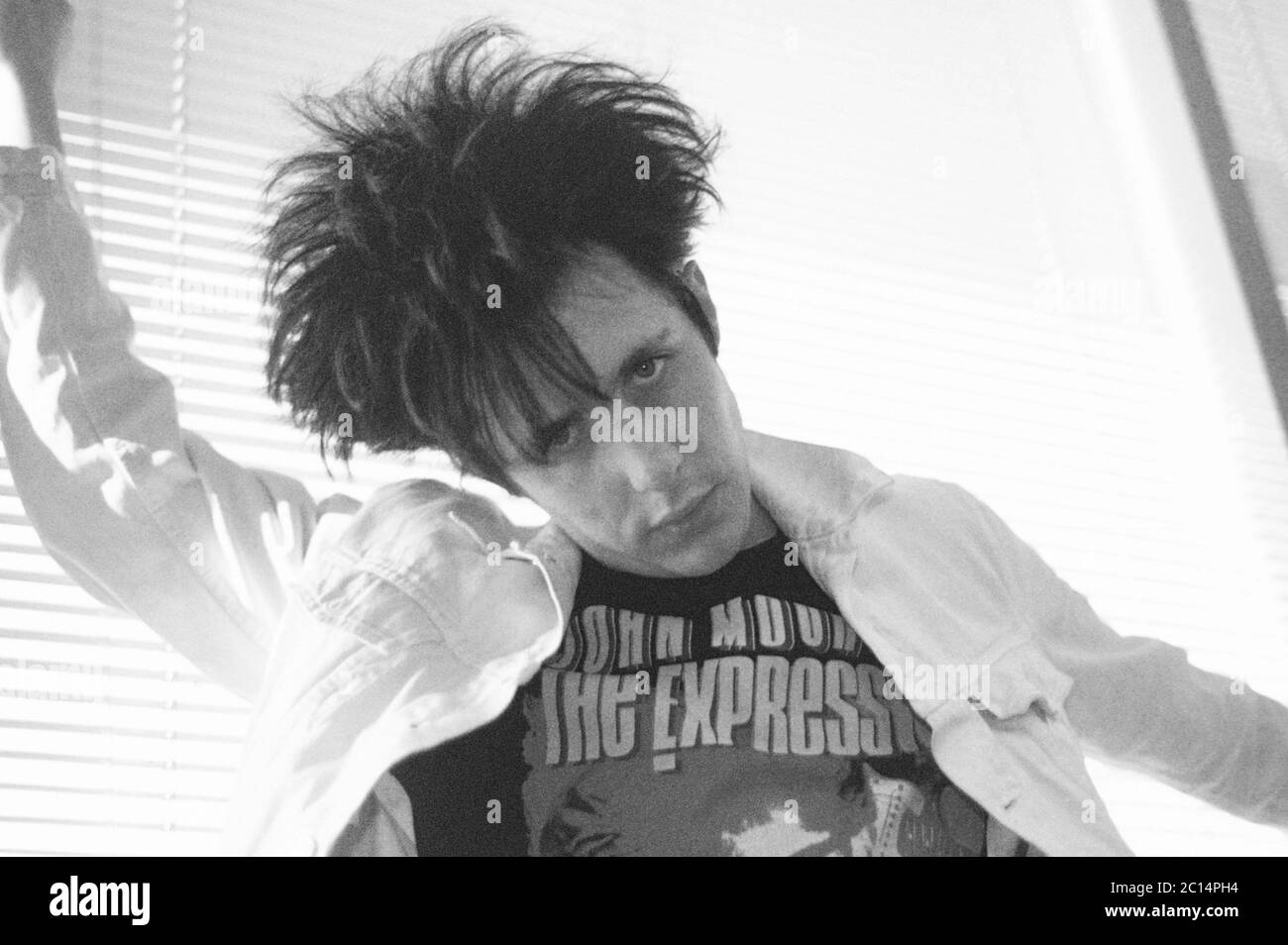 John Moore at a photoshoot at Polydor Records. London, April 26, 1989 ...