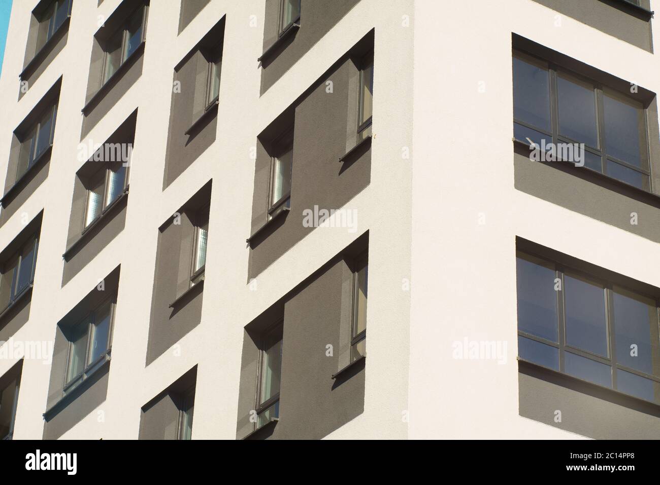 Apartment Complex with Windows Stock Photo - Alamy