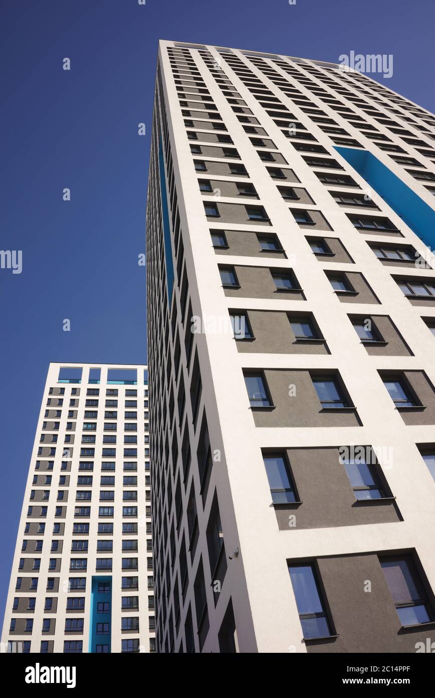 Apartment Complex with Windows Stock Photo - Alamy