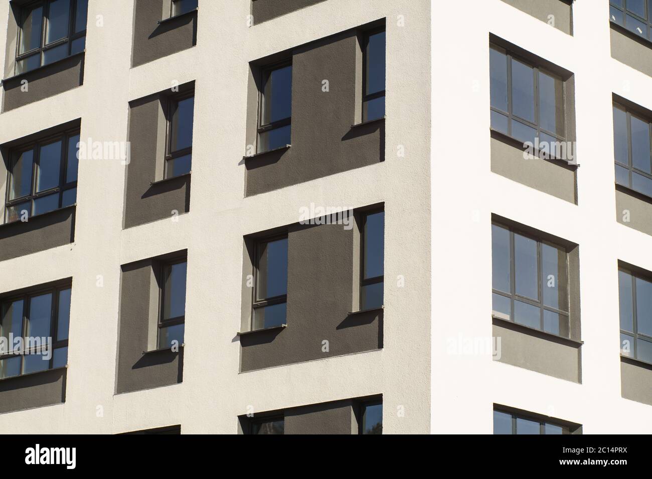 Apartment Complex with Windows Stock Photo - Alamy