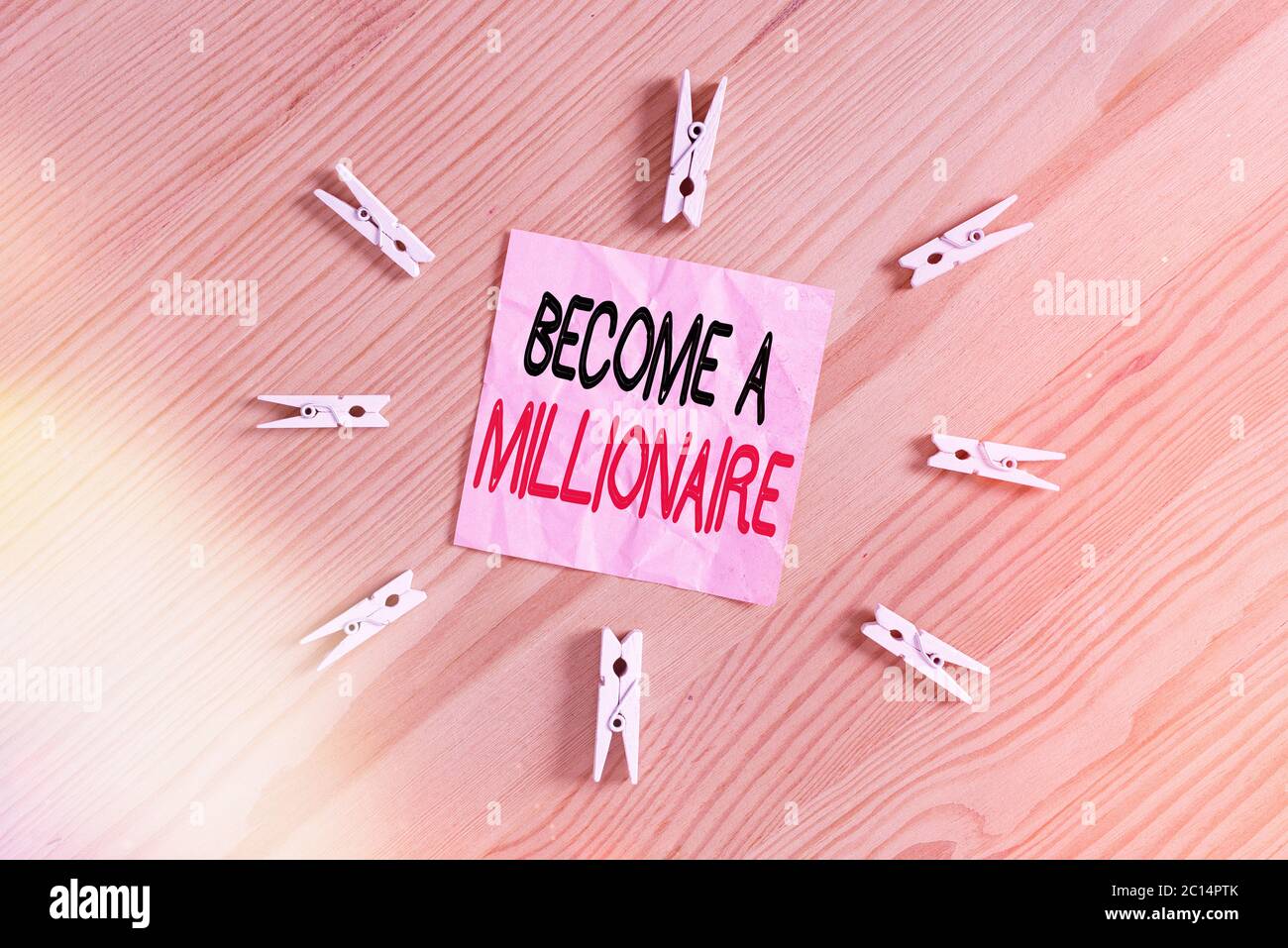 Writing note showing Become A Millionaire. Business concept for ...