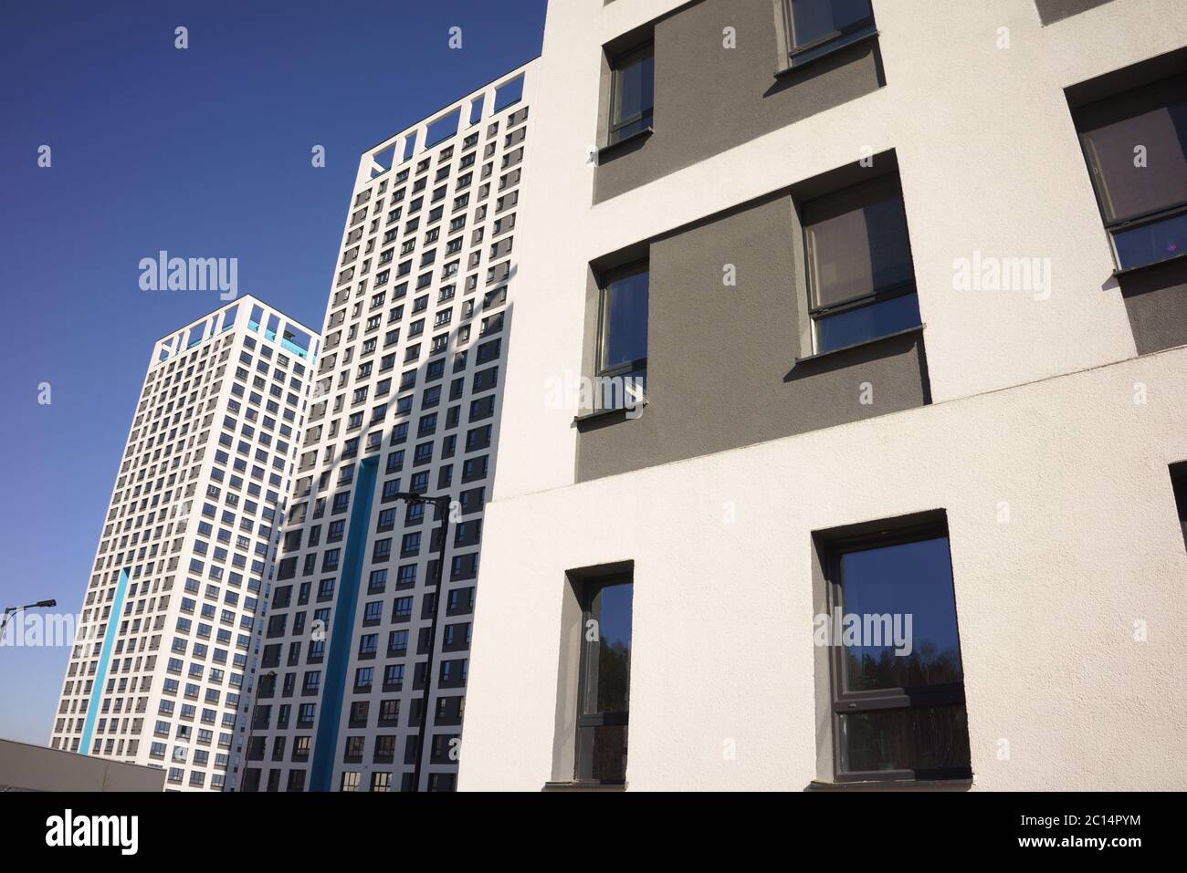 Apartment Complex with Windows Stock Photo - Alamy