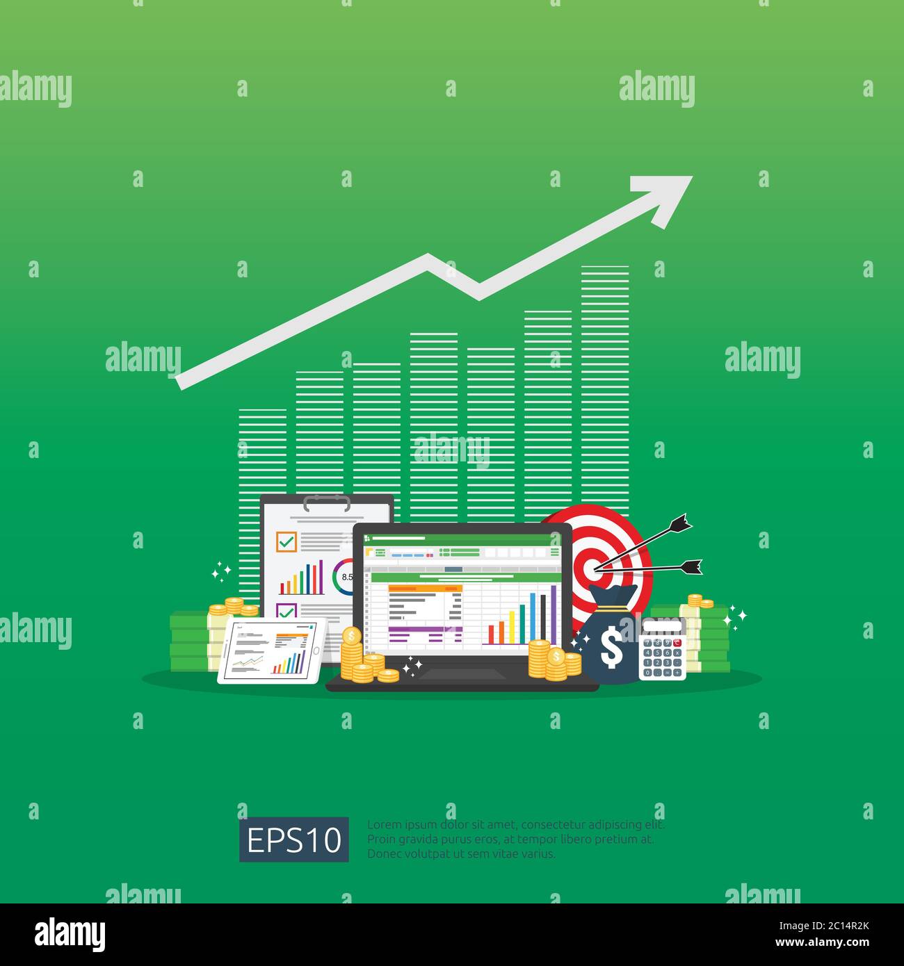 big data analysis on screen. SEO analytic or spreadsheet business audit ...