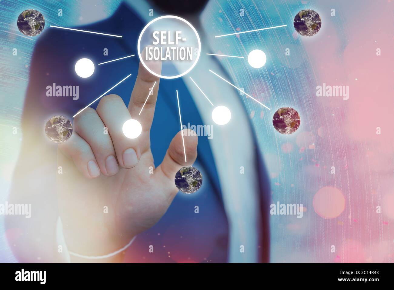 Writing note showing Self Isolation. Business concept for promoting ...