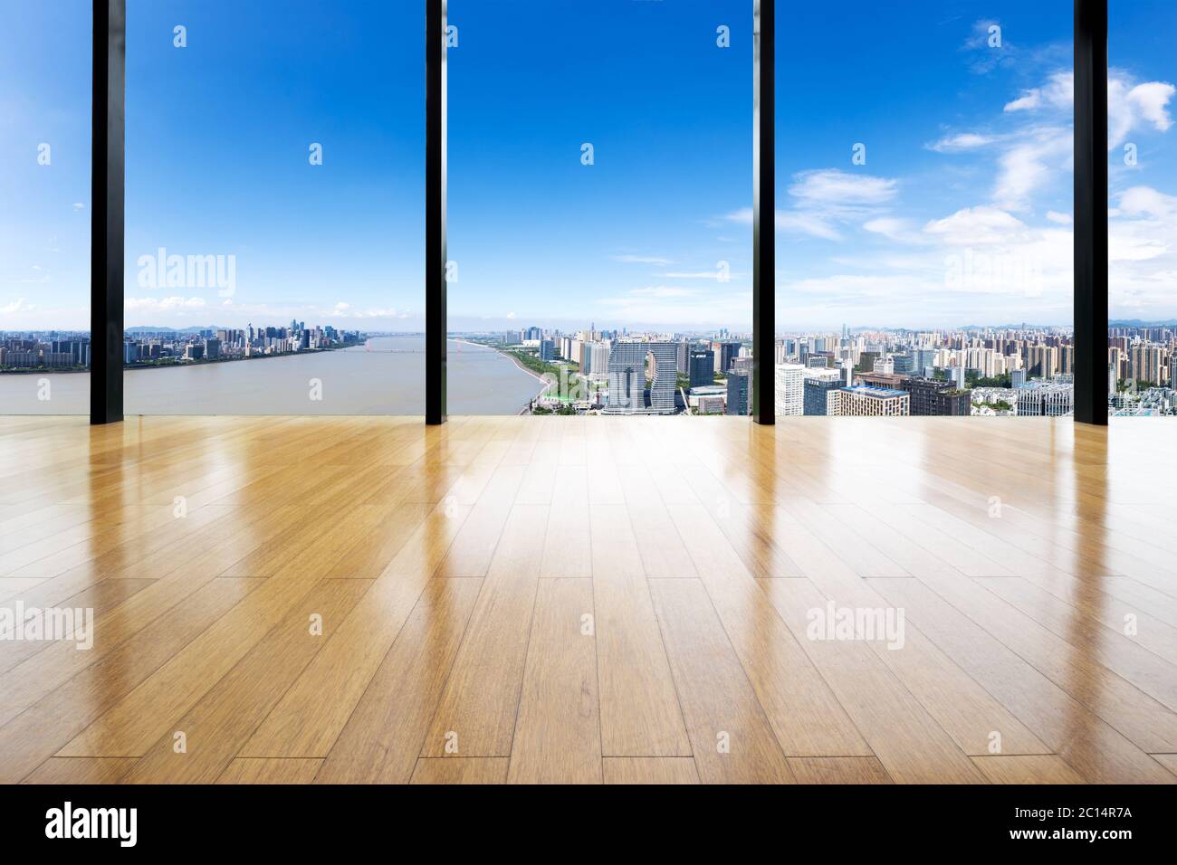 empty wooden floor with background Stock Photo - Alamy